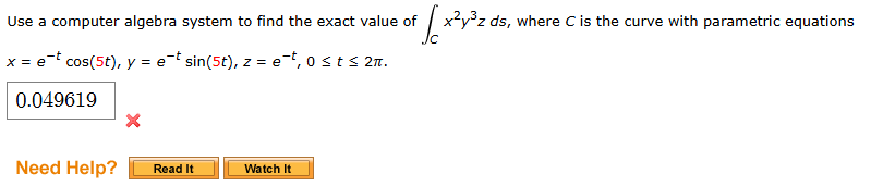 Use a computer algebra system to ﻿find the exact | Chegg.com