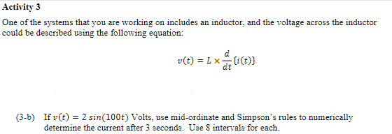 Solved Activity 3 One of the systems that you are working on | Chegg.com