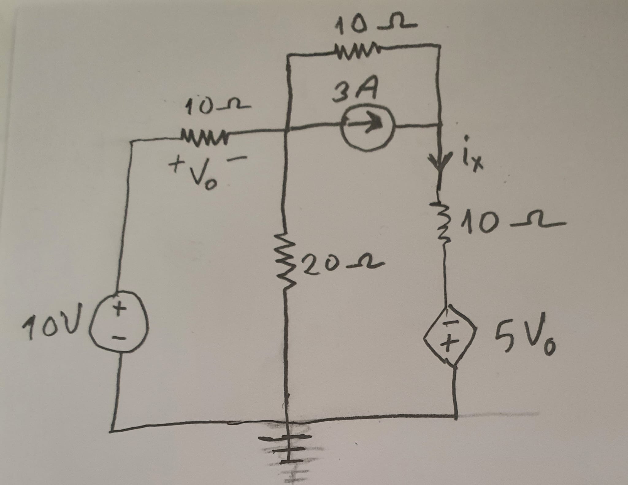 Solved Can you find the current 𝑖𝑥 using source | Chegg.com