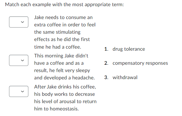 Solved Match each example with the most appropriate term: | Chegg.com
