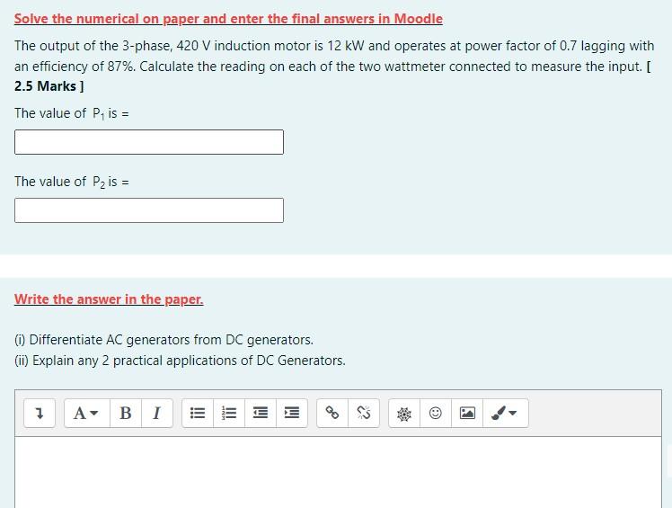 Solved Solve the numerical on paper and enter the final | Chegg.com