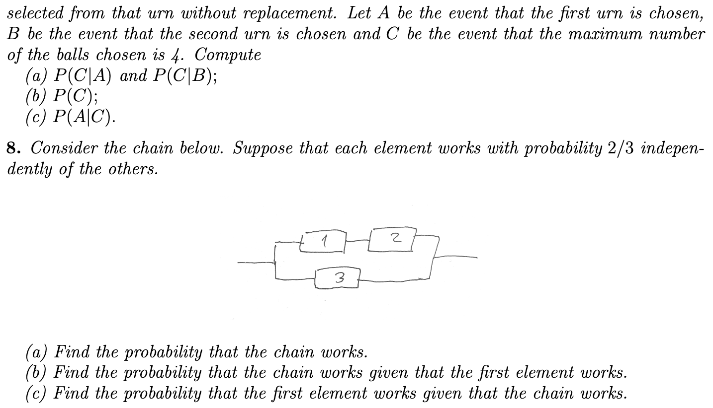 Solved 7. There are two identical urns. The first urn | Chegg.com