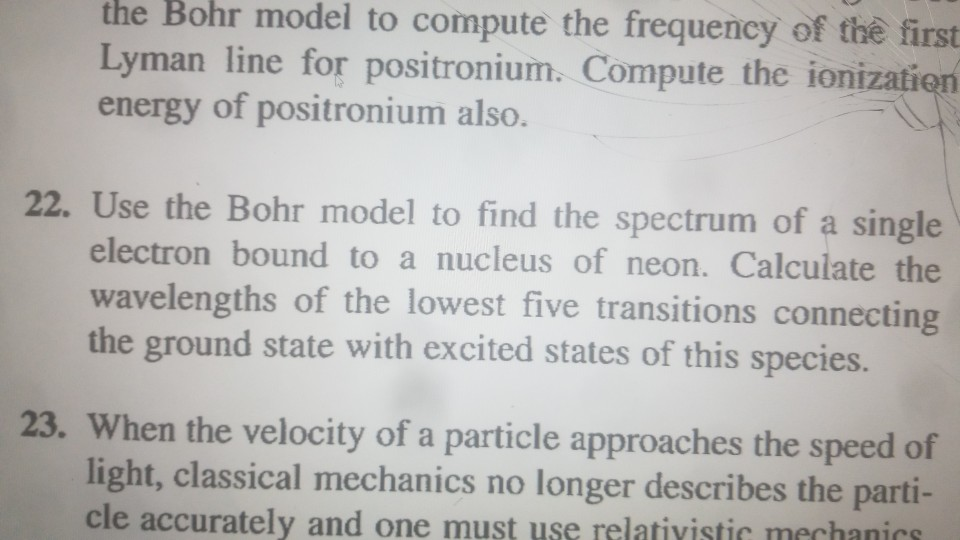 Solved the Bohr model to compute the frequency of the first | Chegg.com