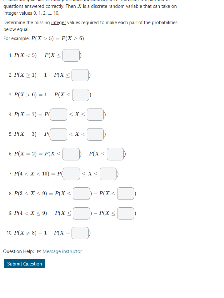Solved A statistics quiz has 10 multiple choice | Chegg.com