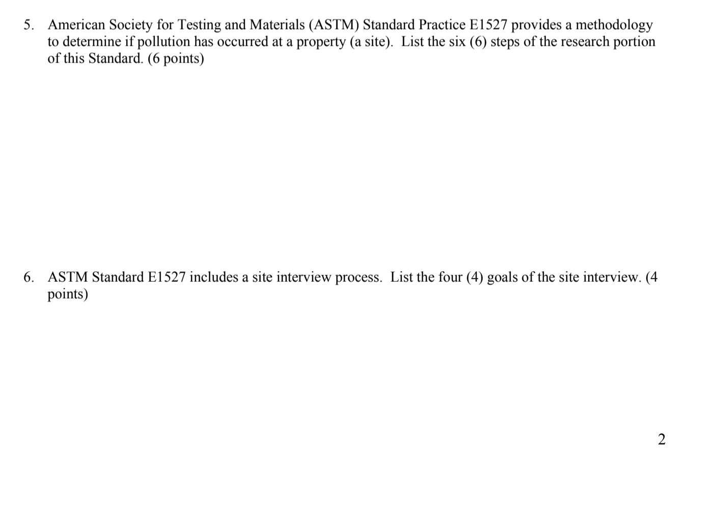 Solved 5. American Society for Testing and Materials (ASTM) | Chegg.com