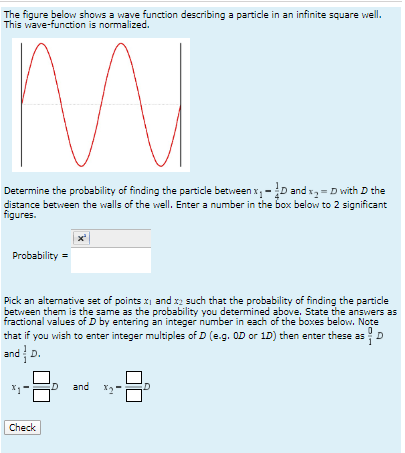 Solved The figure below shows a wave function describing a | Chegg.com