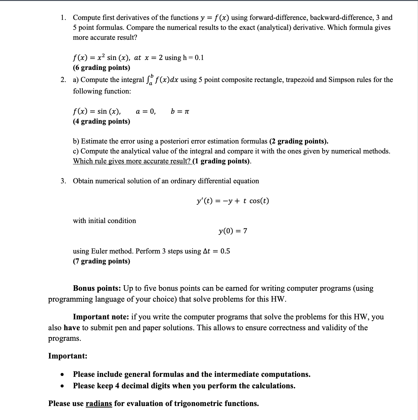 Solved Compute first derivatives of ﻿the functions y=f(x) | Chegg.com