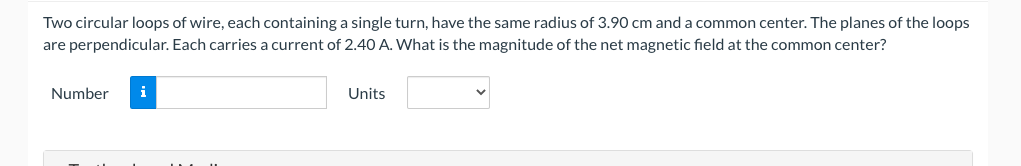 Solved Two circular loops of wire, each containing a single | Chegg.com