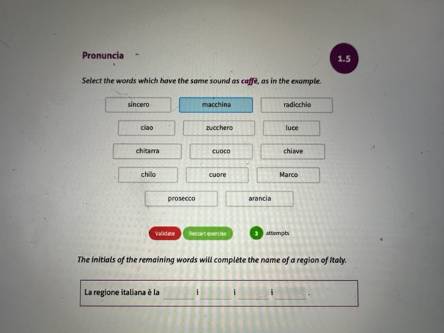 Select the words which have the same sound as caffe, | Chegg.com