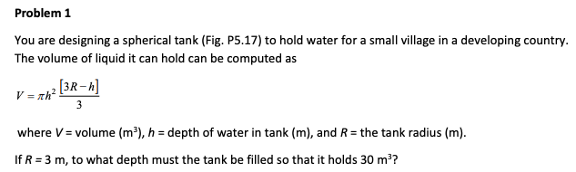 Solved Problem 1 You are designing a spherical tank (Fig. | Chegg.com