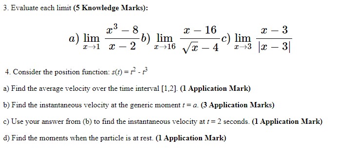 Solved Evaluate each limit | Chegg.com
