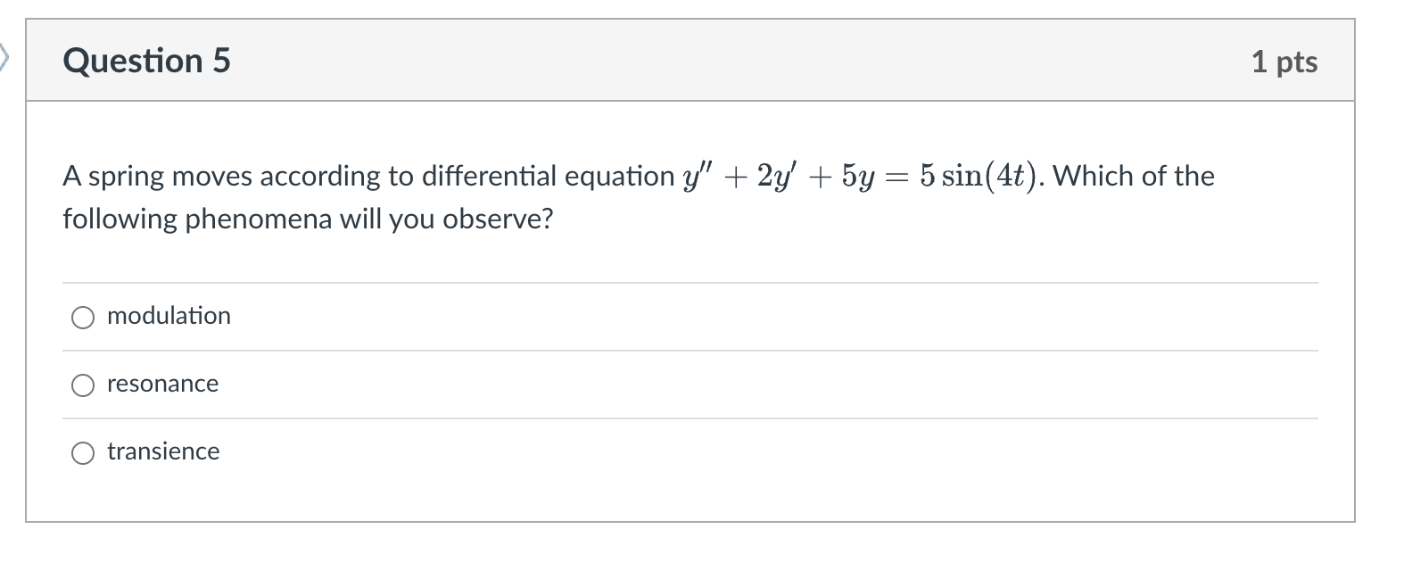 Solved A spring moves according to differential equation | Chegg.com