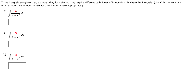Solved Three integrals are given that, although they look | Chegg.com