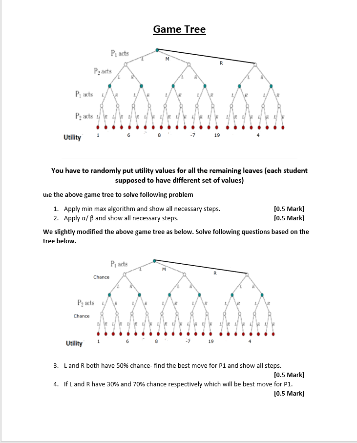 Solved Game Tree Pacts R Practs Pats R Po acts 1 -7 19 | Chegg.com