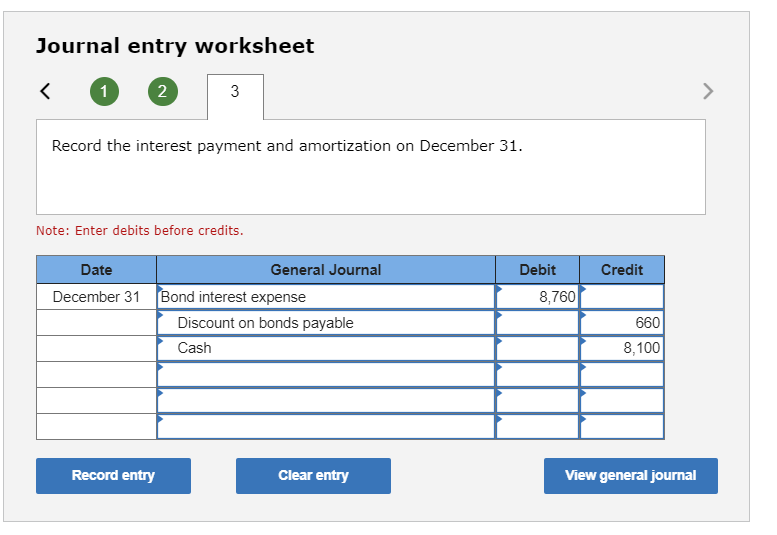Solved Journal entry worksheet Record the interest payment | Chegg.com