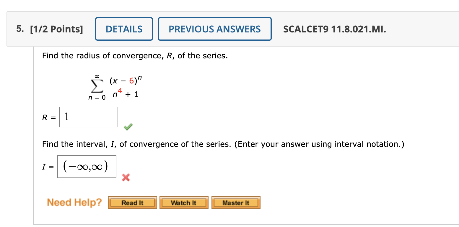 Solved 5. [1/2 Points] DETAILS PREVIOUS ANSWERS SCALCET9 | Chegg.com