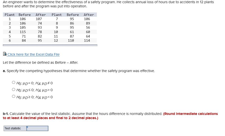 Solved An engineer wants to determine the effectiveness of a | Chegg.com