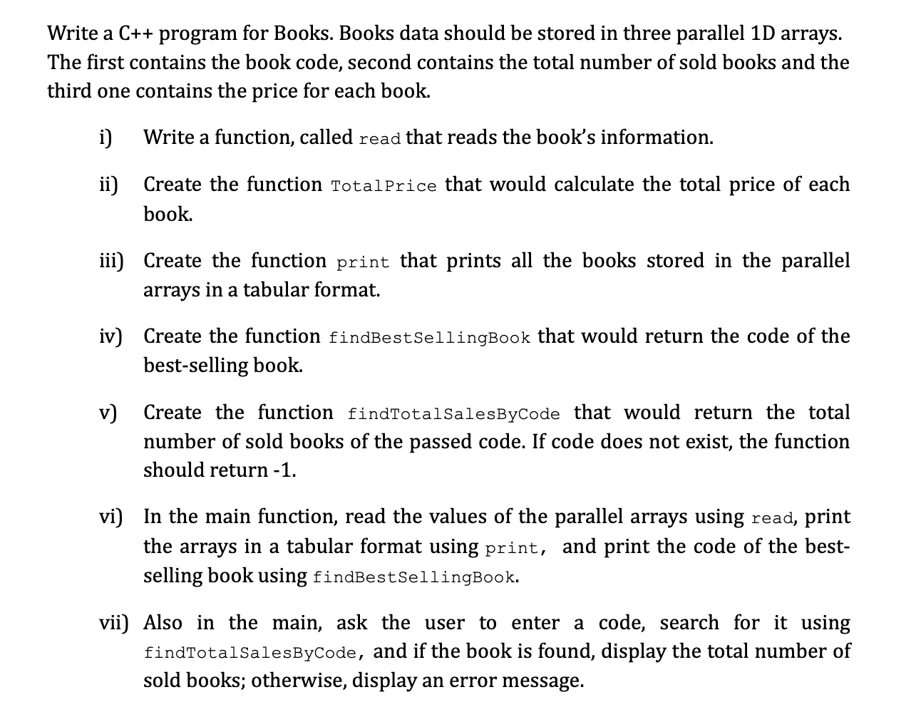 Solved Write a C++ program for Books. Books data should be | Chegg.com