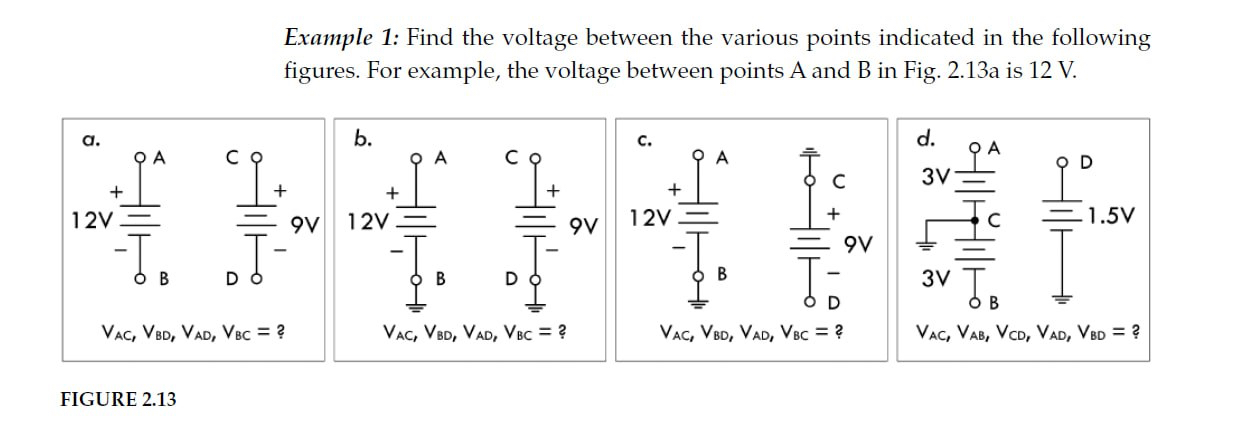 Solved Example 2: Find the point voltages (referenced to | Chegg.com