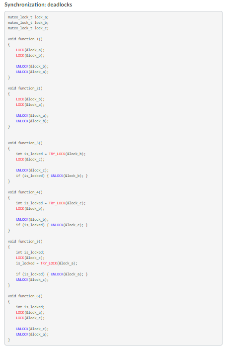 There are three mutex locks and different functions | Chegg.com