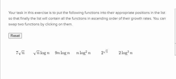 Solved Your task in this exercise is to put the following | Chegg.com