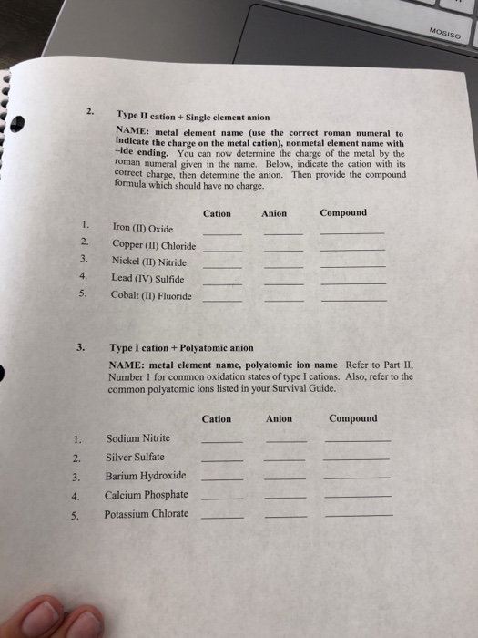 Solved Hs Pou polyatomic ion:_chioribe - cio Formula: | Chegg.com