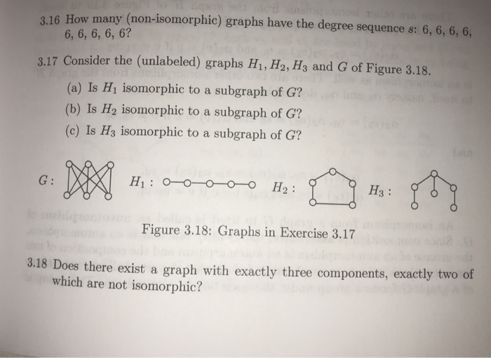 Solved 3.16 How many (non-isomorphic) graphs have the degree | Chegg.com