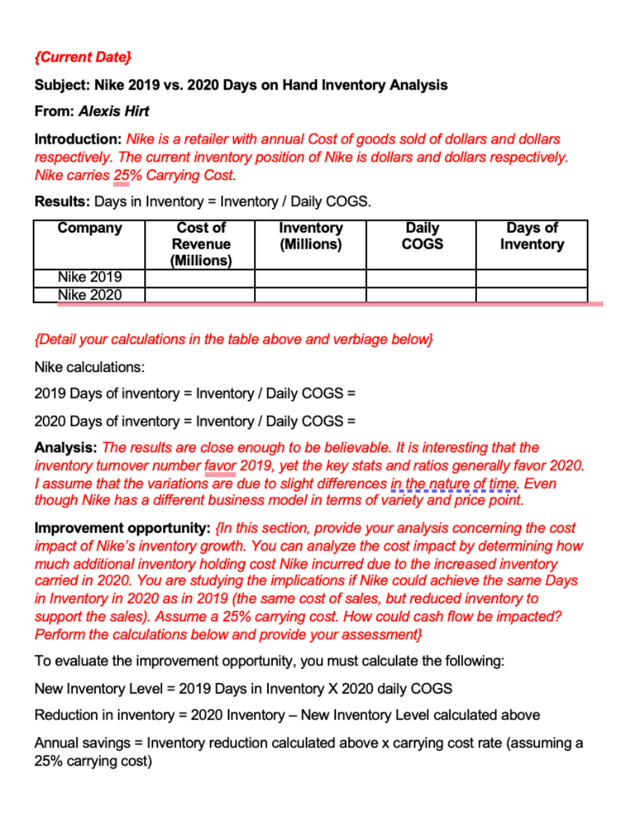 Solved PLEASE HELP! ***compare the days on hand results | Chegg.com
