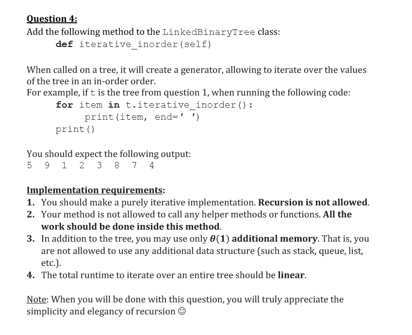 Solved Question 2 Add The Following Method To The 