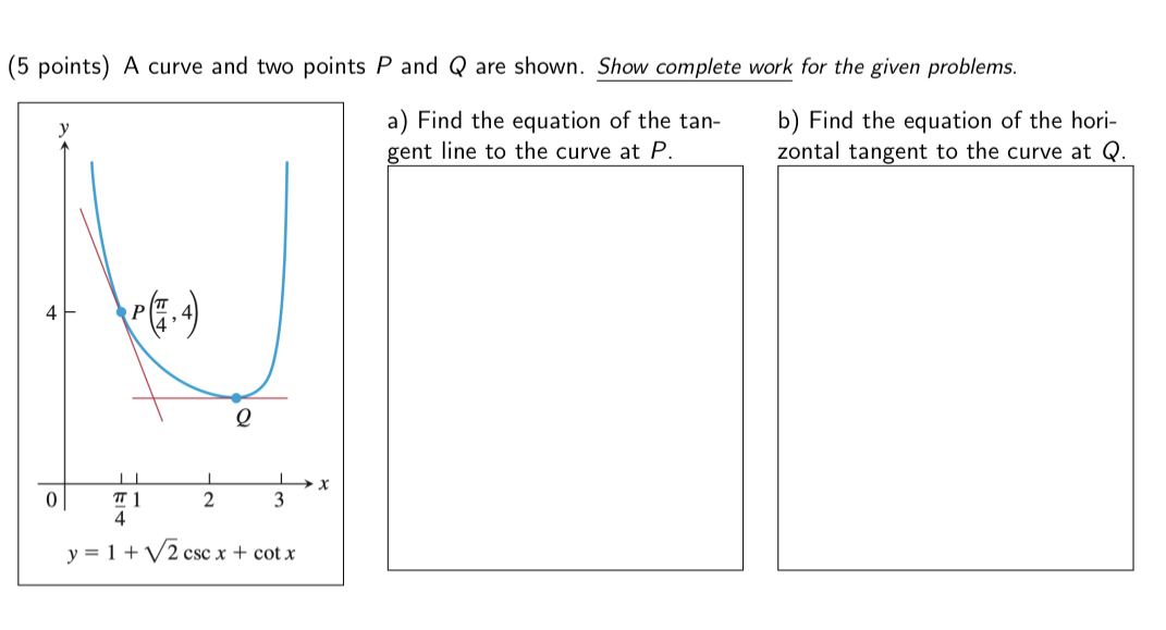 Solved a) Find the equation of the tan- b) Find the equation | Chegg.com