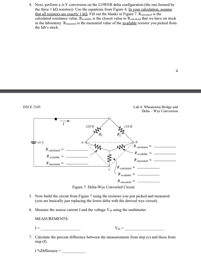 4. Next, perform a Δ-Y conversion on the LOWER delta | Chegg.com