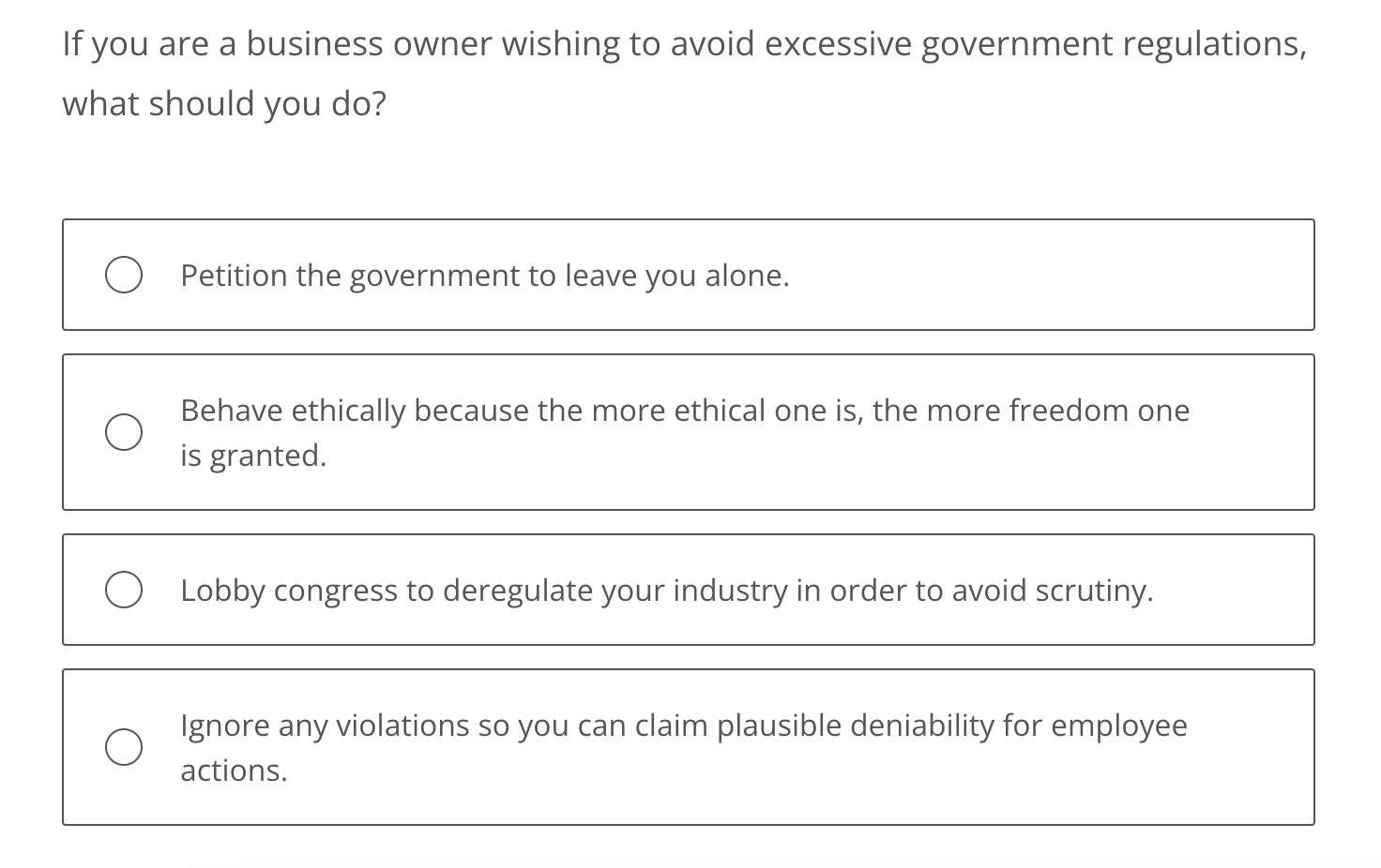 Solved If you are a business owner wishing to avoid | Chegg.com