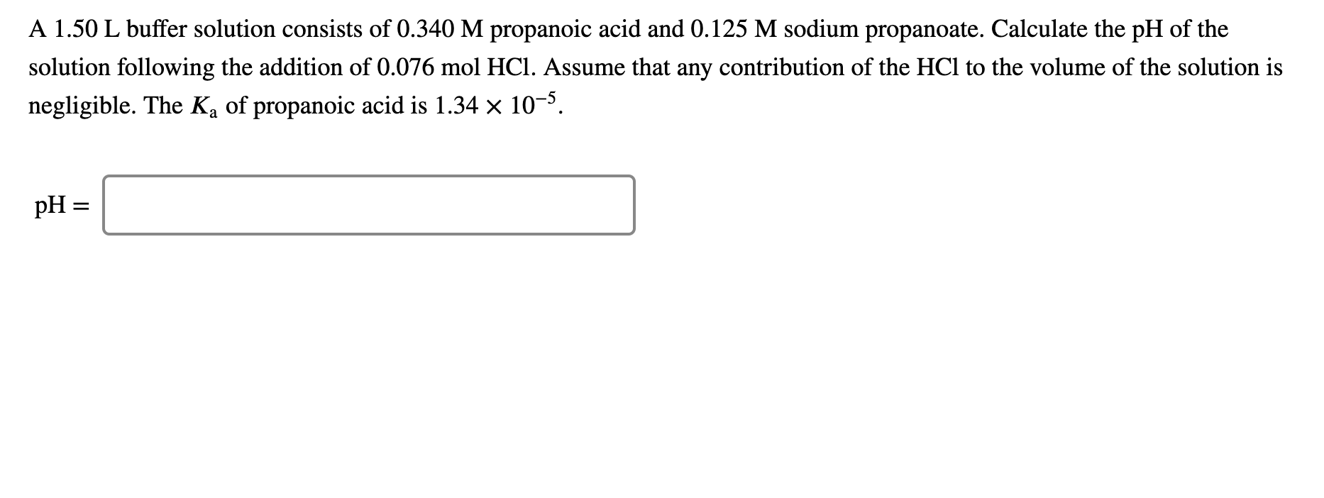 Solved A 1.32 L buffer solution consists of 0.185 M butanoic | Chegg.com