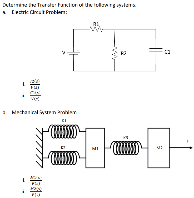 Solved Determine the Transfer Function of the following | Chegg.com