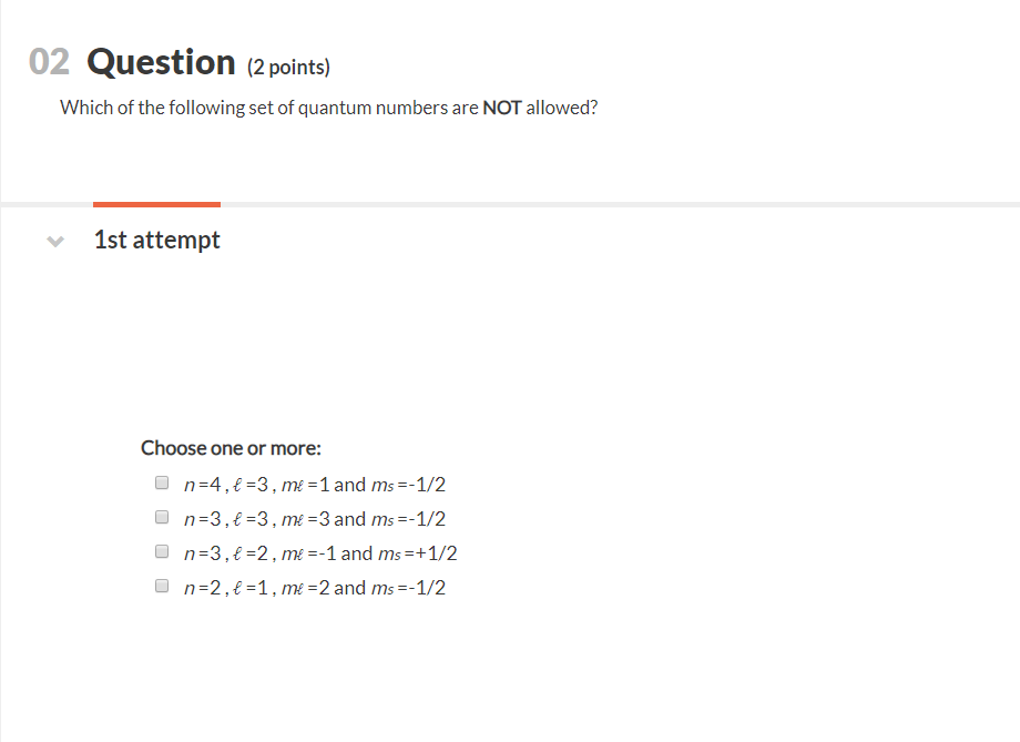 Solved 02 Question (2 points) Which of the following set of | Chegg.com