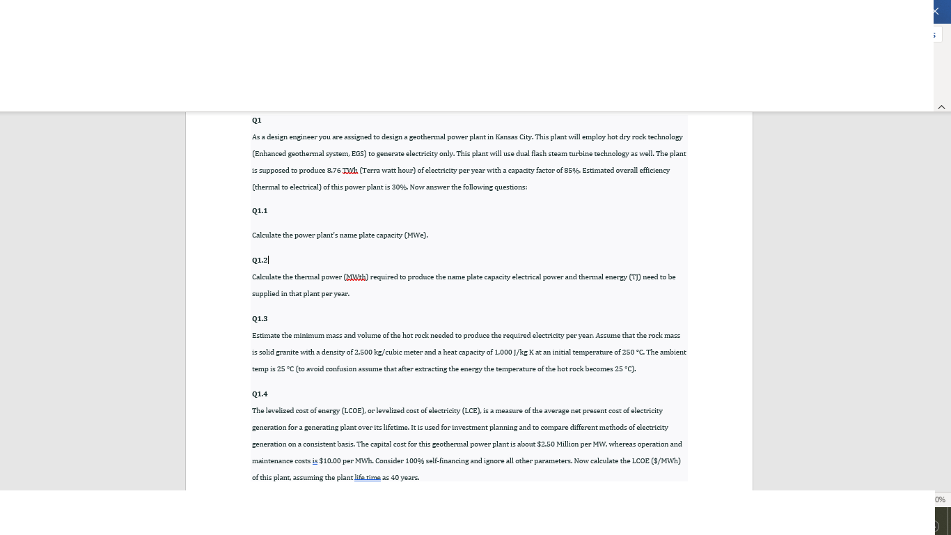 Solved > Q1 As a design engineer you are assigned to design | Chegg.com