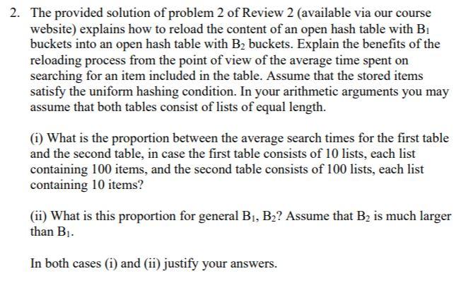 Solved this is the question and i provided the review 2 | Chegg.com