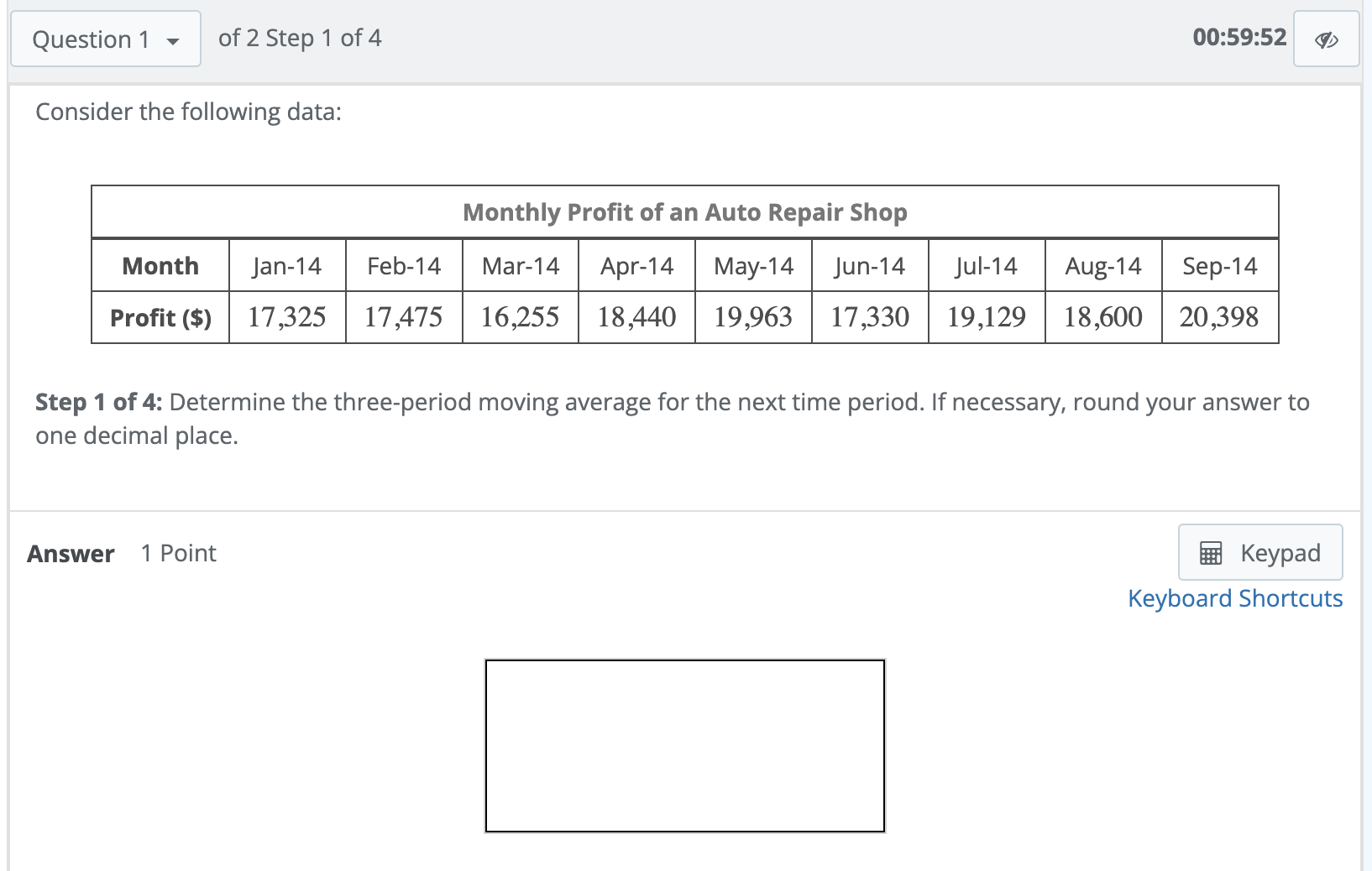 Solved Consider the following data: Step 1 of 4: Determine | Chegg.com