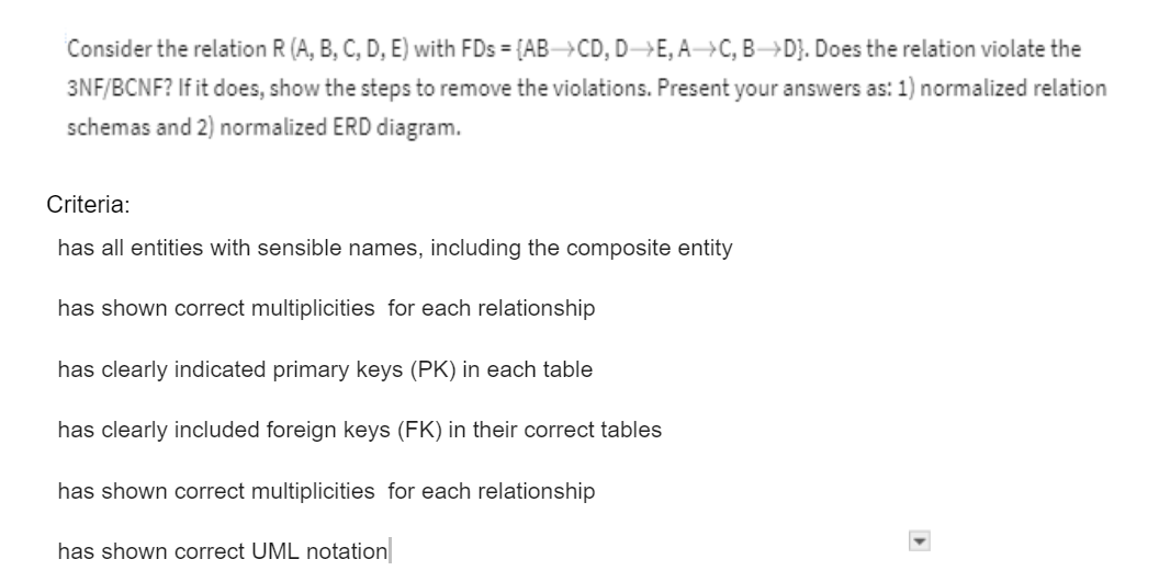 Solved Consider the relation R(A,B,C,D,E) ﻿with | Chegg.com