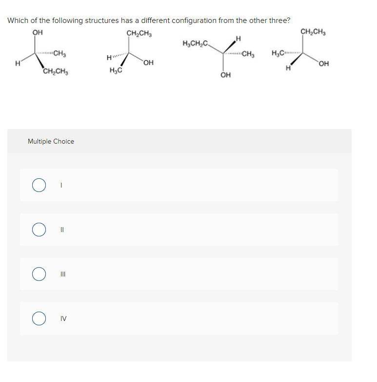 Solved Which of the following structures has a different | Chegg.com