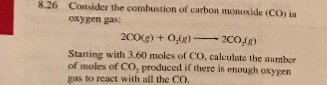Solved Consider the combustion of carbon monoxide (CO) in | Chegg.com