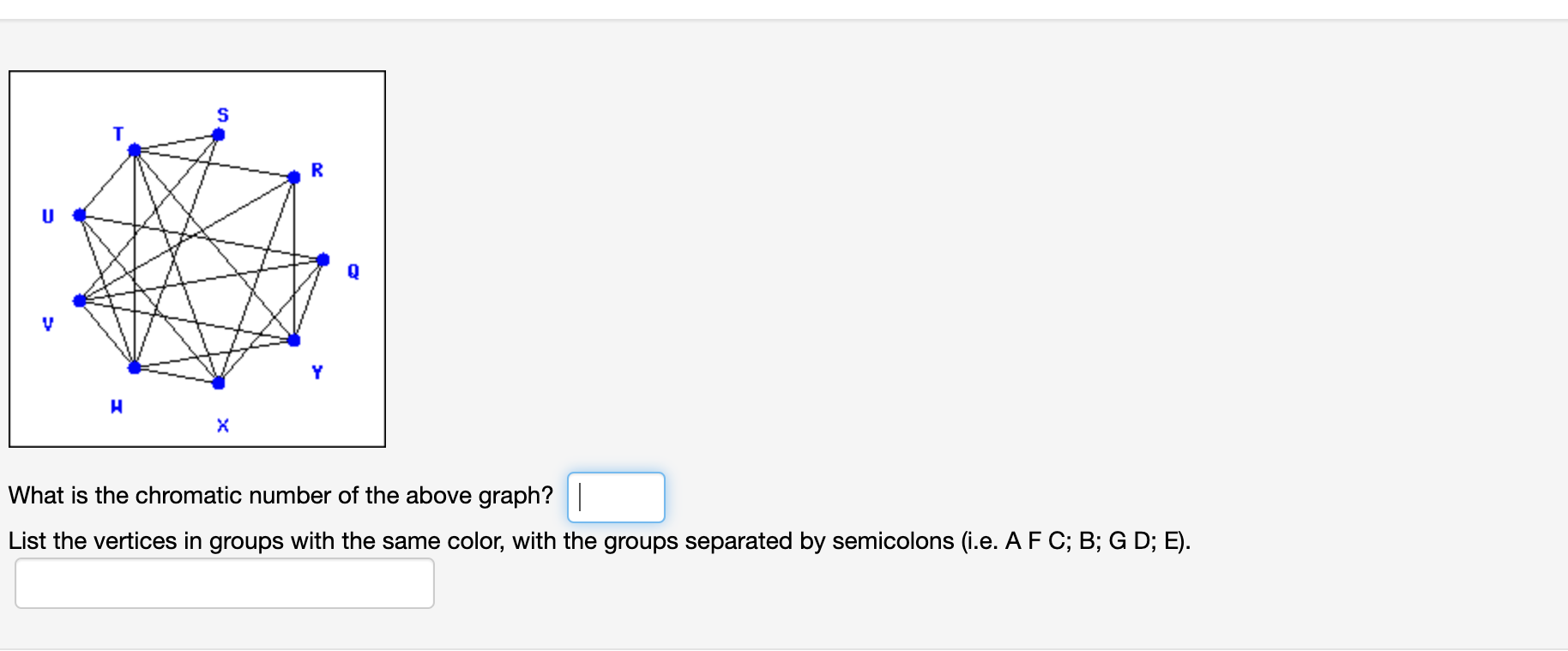 Solved What is the chromatic number of the above graph? List | Chegg.com