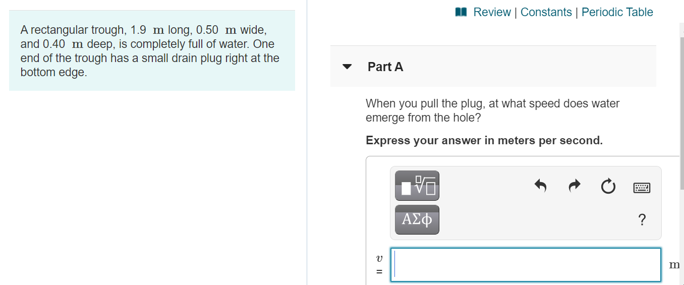 Solved II Review | Constants Periodic Table A rectangular | Chegg.com