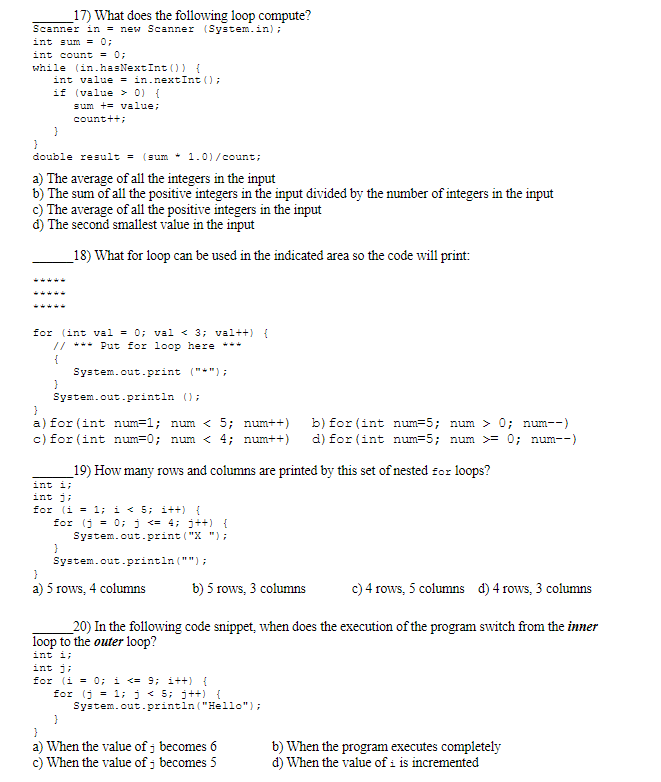 Solved 17 What Does The Following Loop Compute Scanner In 4376