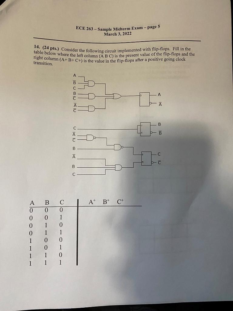 Solved ECE 263 - Sample Midterm Exam - page 5 March 3, 2022 | Chegg.com