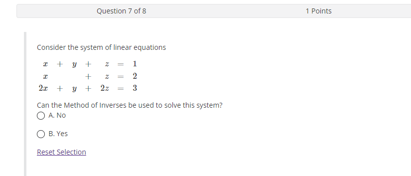 Solved Consider the system of linear equations | Chegg.com