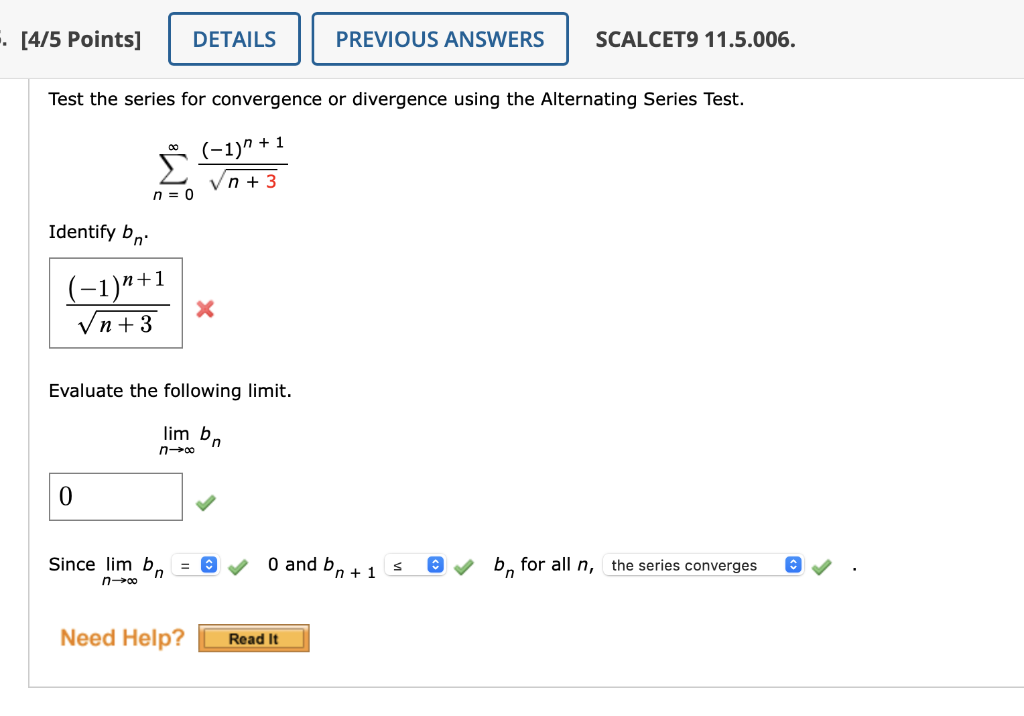 Solved · [4/5 Points] DETAILS PREVIOUS ANSWERS SCALCET9 | Chegg.com