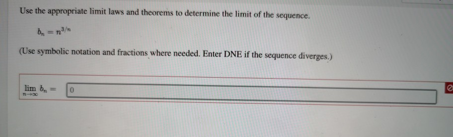 Solved Use the appropriate limit laws and theorems to | Chegg.com