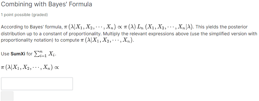 Solved 1 point possible (graded) According to Bayes' | Chegg.com