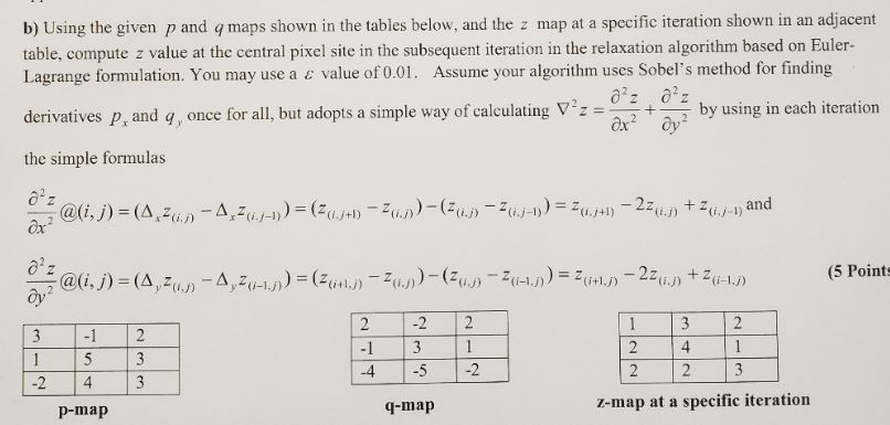 b) Using the given p and q maps shown in the tables | Chegg.com